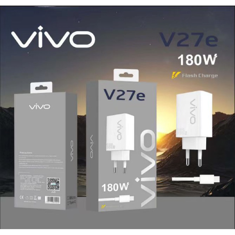 Jual New Charger Vivo V27e/Y11/V29E 5G 180W Super Vooc Fast charging ...