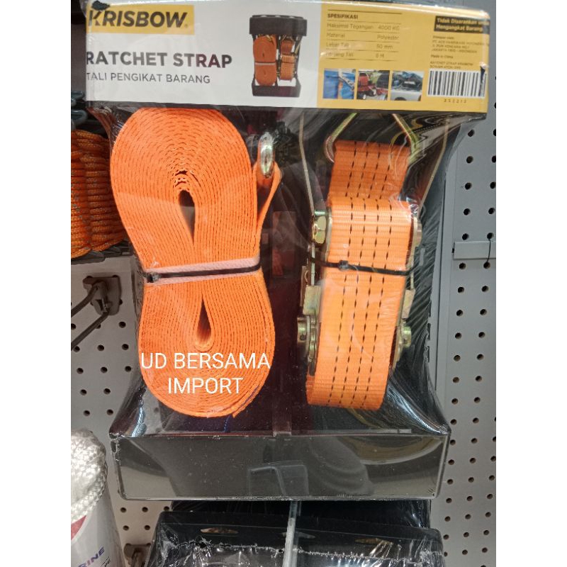 Jual Tali Pengikat Kargo Polyester 4 Ton/Ratchet Strap KRISBOW | Shopee ...