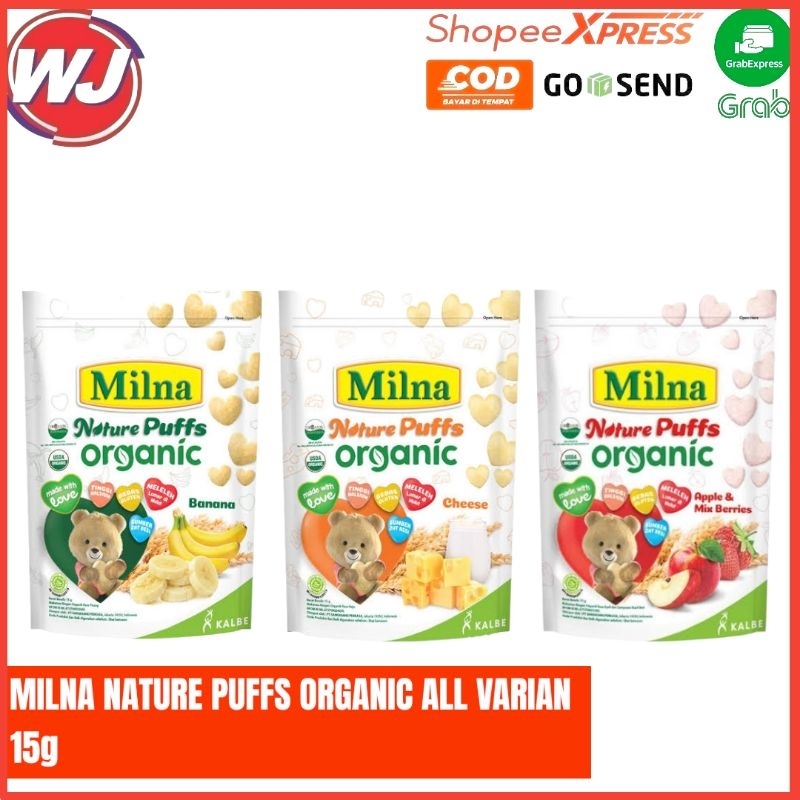 Jual MILNA NATURE PUFFS ORGANIC ALL VARIAN 15g | Shopee Indonesia