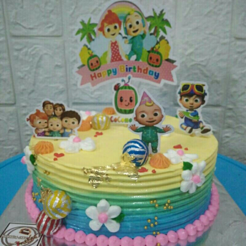 Jual kue ultah custom karakter 16cm kue pendek | Shopee Indonesia