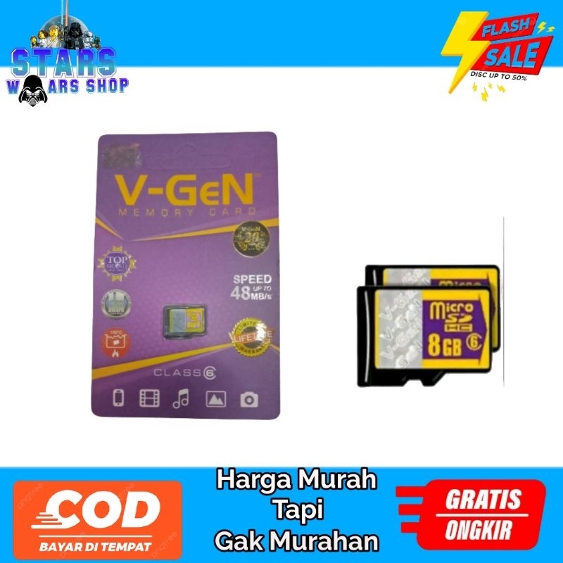 Jual MEMORY CARD V-GEN 8GB CLASS 6 ORIGINAL/MC V-GEN 8GB | Shopee Indonesia