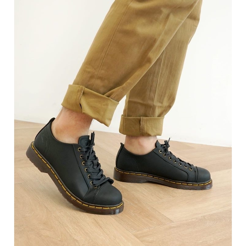Jual sepatu kulit pria sepatu kulit crazy horse hitam doff sepatu ...