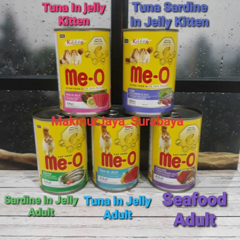 Jual MEO KALENG 400gram 8 VARIAN / MEO TUNA SARDINE KITTEN / MEO SEAFOOD / MEO TUNA-Adult MEO ...