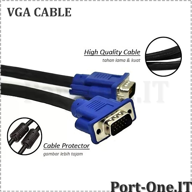 Jual Kabel VGA Male To Male Untuk Menghubungkan Monitor | Shopee Indonesia