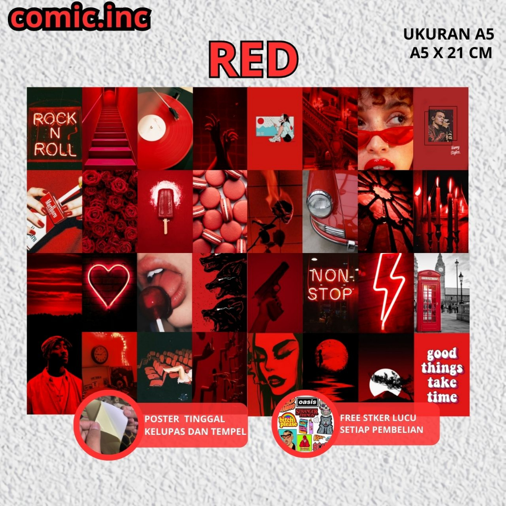 Jual Poster Dinding Aesthetic Langsung Tempel Isi 24 | Shopee Indonesia