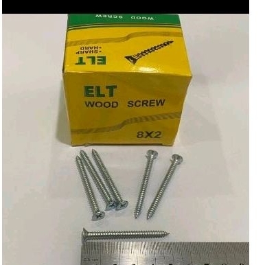 Jual skrup kayu bunga 2×8 sekrup sekerup baut cacing 2x8 wood screw ...