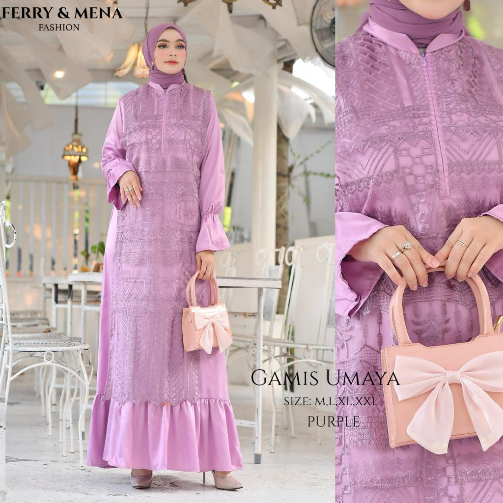 Jual Gamis umaya tule septo mix valvet terbaru/gamis wanita modern ...