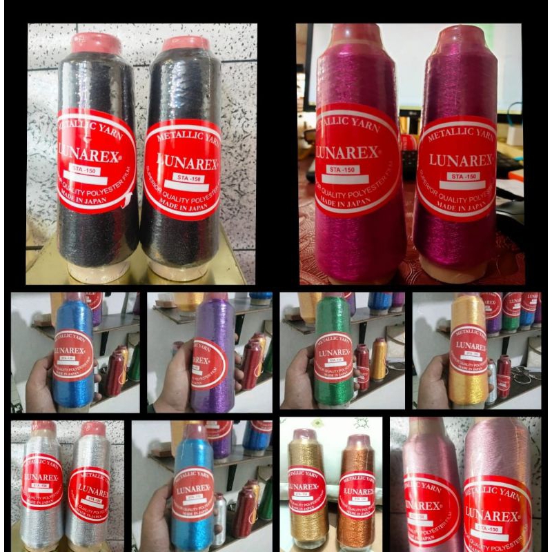 Jual (BAYAR DITEMPAT) Benang bordir metallic PARADISE LUNAREX Metalik ...