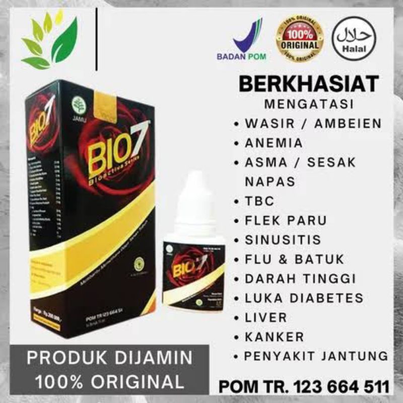Jual BIO7 BIO SEVEN BIO 7, JAMU TETES HERBAL ORIGINAL 15ML | Shopee ...