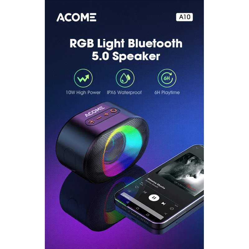 Jual ACOME A10 Bluetooth Speaker Portable | Shopee Indonesia