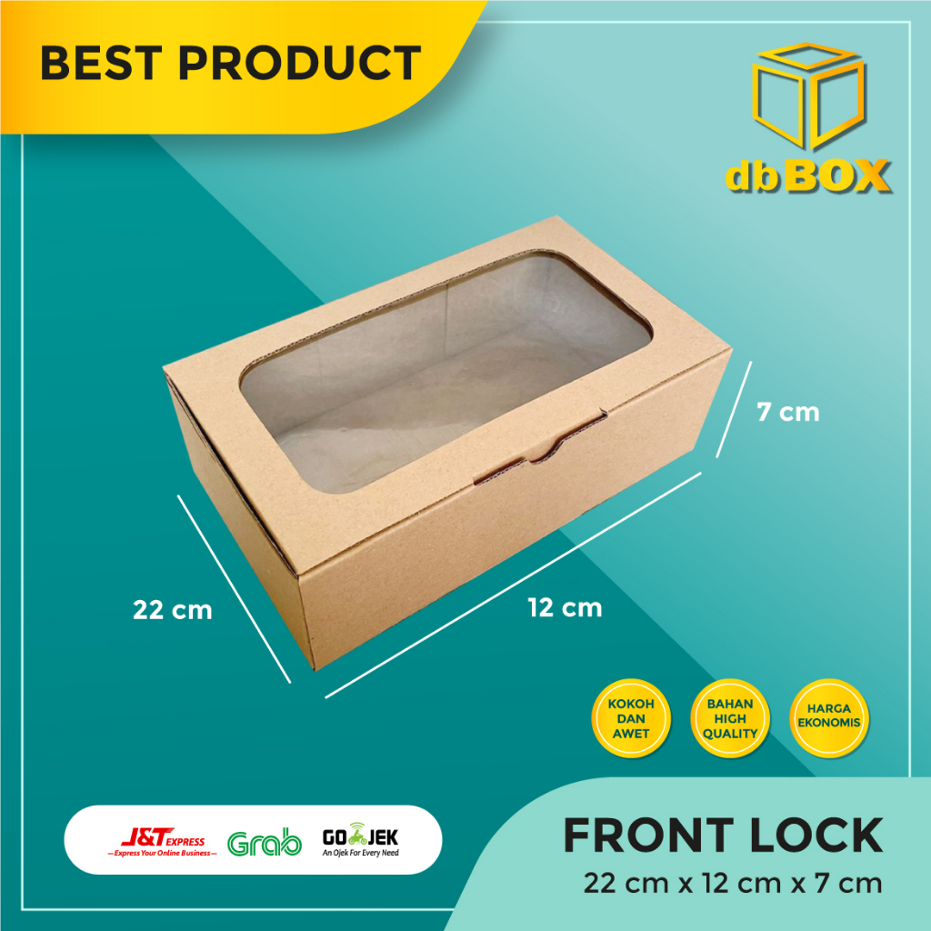 Jual (10Pcs) BOX MIKA 22x12x7 kardus die cut, untuk kue hampers gift ...