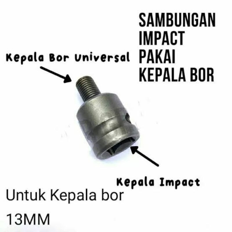 Jual Sambungan Impact Kepala Bor Adapter Converter Impact Ke Mesin Bor ...