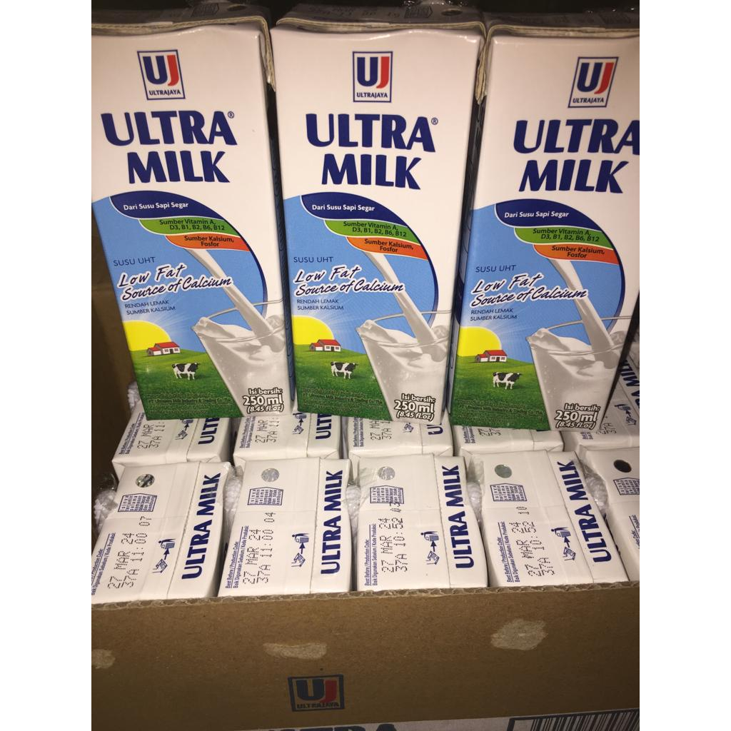 Jual COD // Susu Putih 250 Ml // Susu Ultra Milk 250 Ml // Susu Ultra Milk 1 Dus Isi 24 Pcs ...