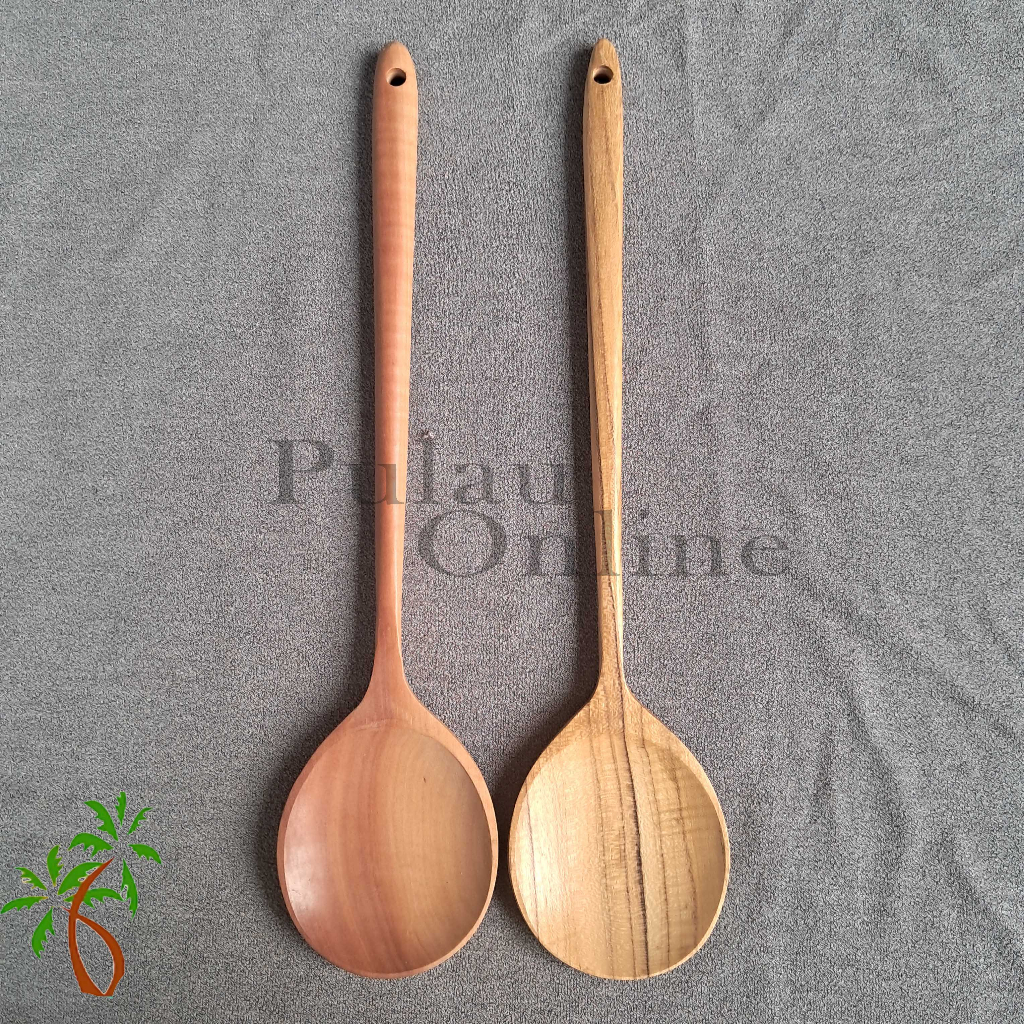 Jual Spatula Kayu Bulat panjang 35 cm - Sutil kayu bulat | Shopee Indonesia