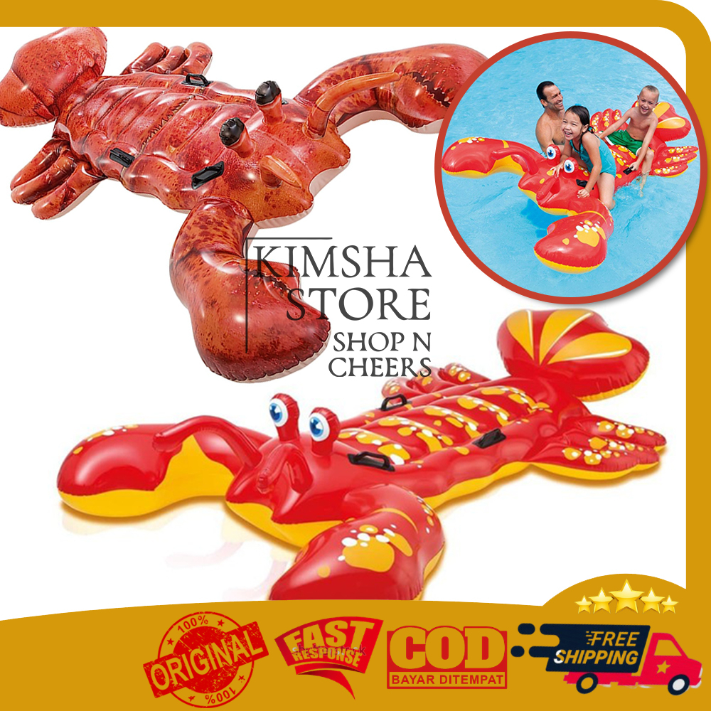 Jual Intex Lobster Giant Ride-On Swim Float Sea Animal Ban Lobster ...