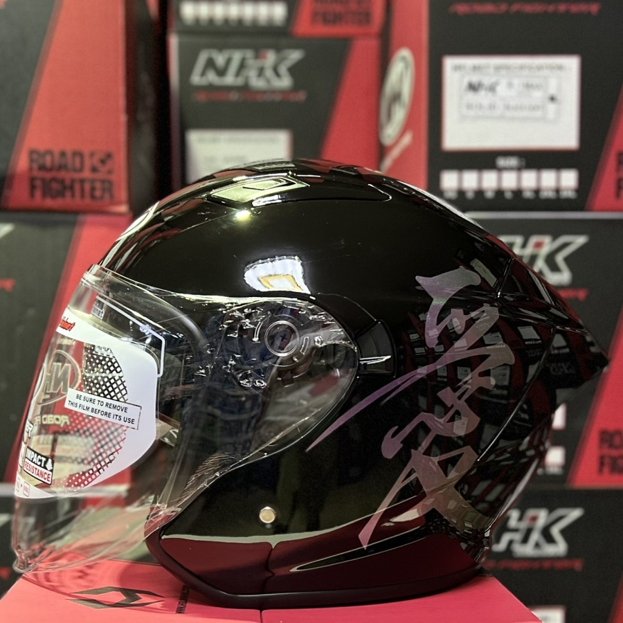 Jual HELM NHK R1 Max Kanji Black Pearl HELM HALF FACE | Shopee Indonesia