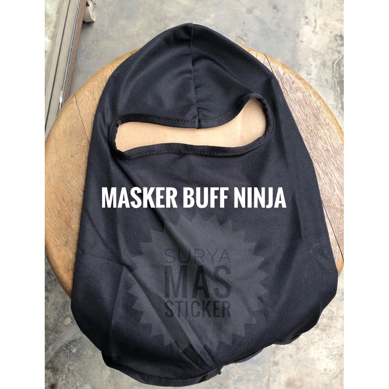Jual masker buff ninja full face balaclava spandex hitam polos motor ...