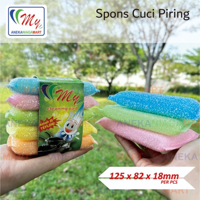 Jual Spons Cuci Piring Spon Warna Warni Magic Sponge Busa Jaring Sabut ...