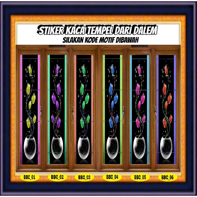 Jual Stiker kaca tempel dari dalam / balik kaca motif bunga | Shopee ...