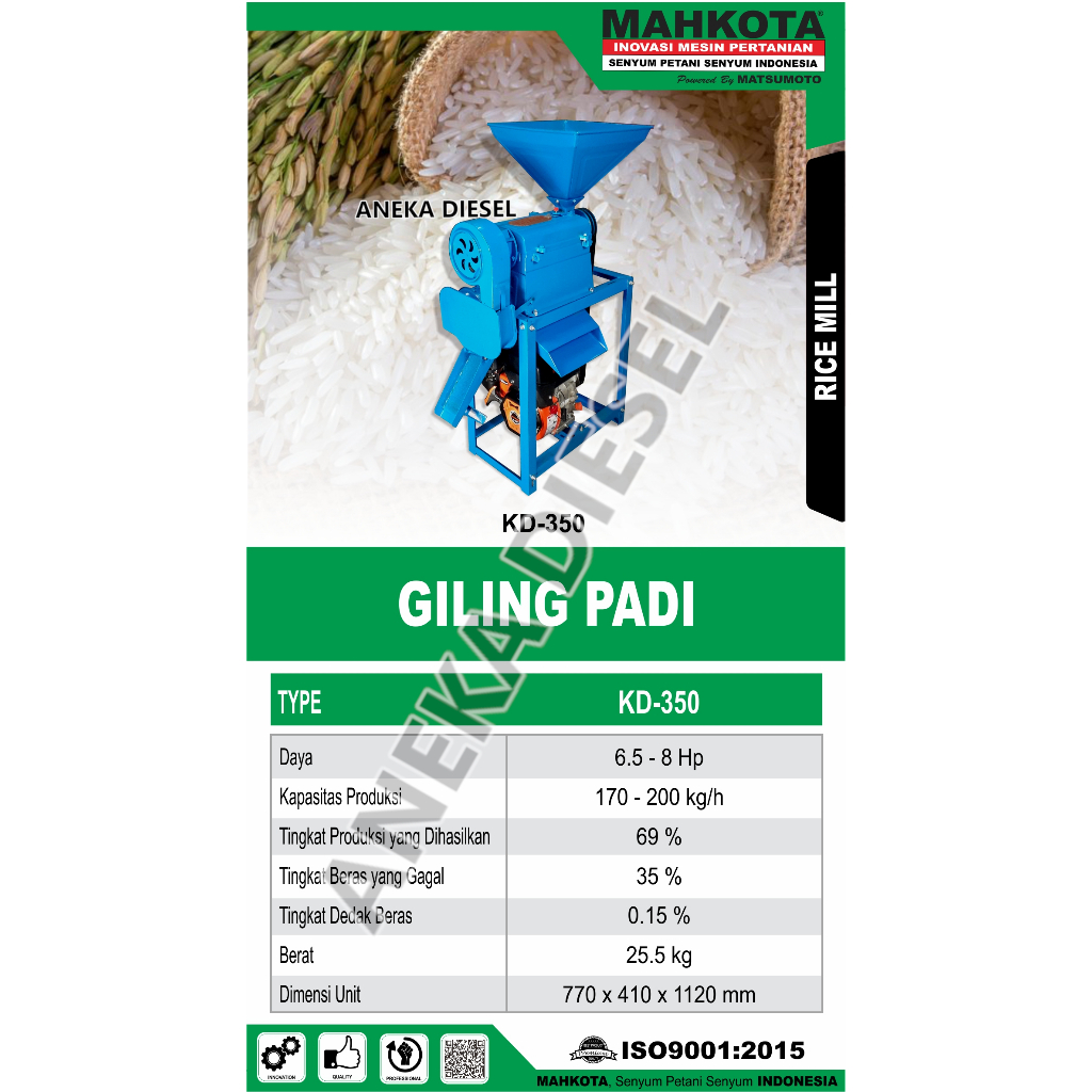 Jual Mesin Giling Penggiling Padi KD 350 MAHKOTA Mesin Gilingan Padi KD ... Jual Mesin Giling Penggiling Padi KD 350 MAHKOTA Mesin Gilingan Padi KD ...