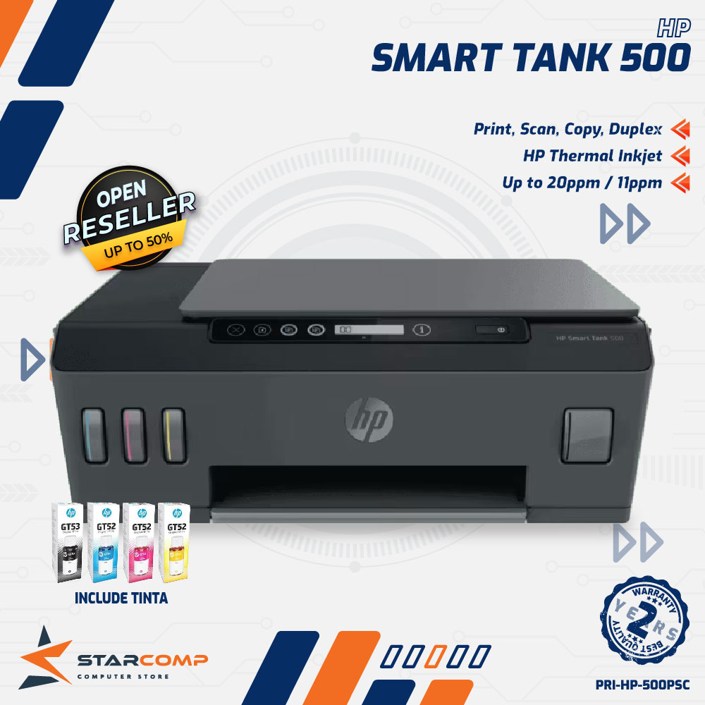 Jual Printer HP Smart Tank 500 Print Scan Copy AIO All-in-One HP500 | Shopee Indonesia
