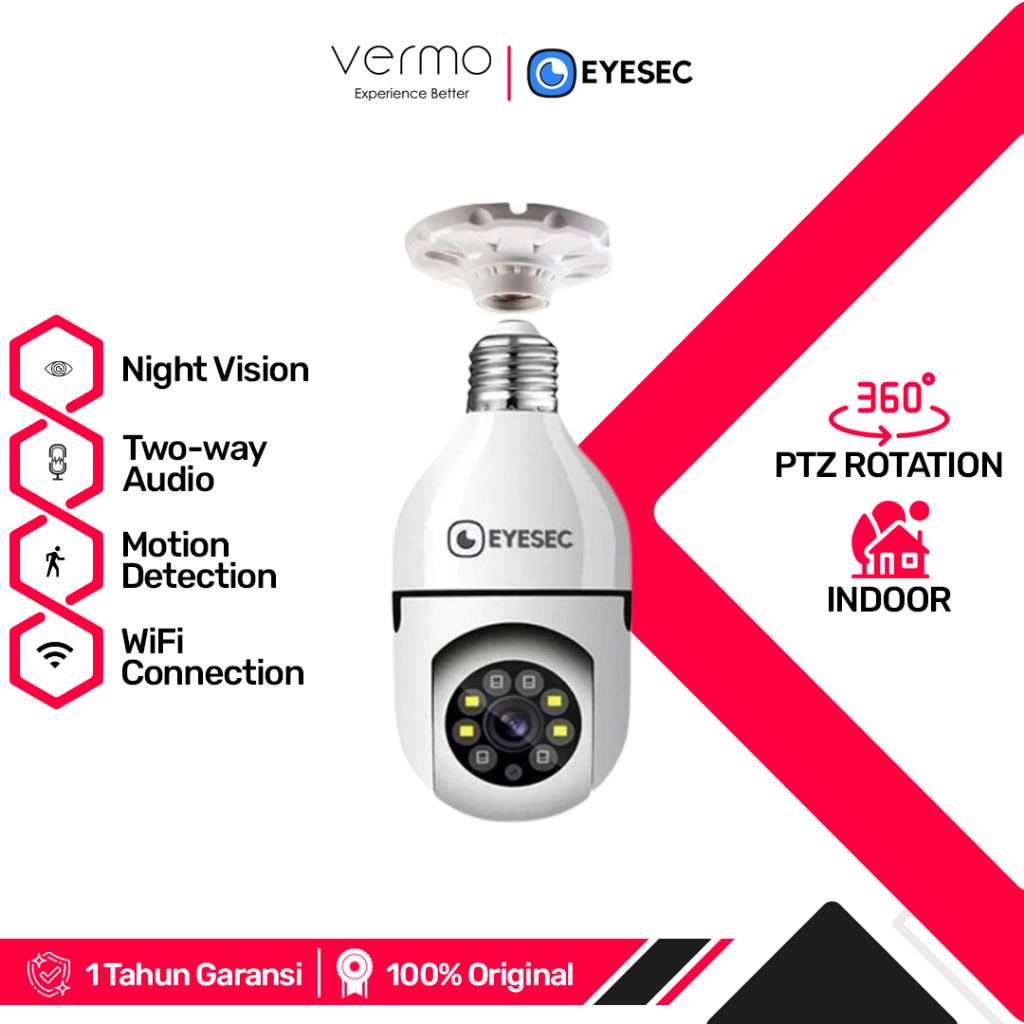 Jual Kamera CCTV Lampu - CCTV Lampu 3MP IP Camera WiFi - EYESEC V8 ...
