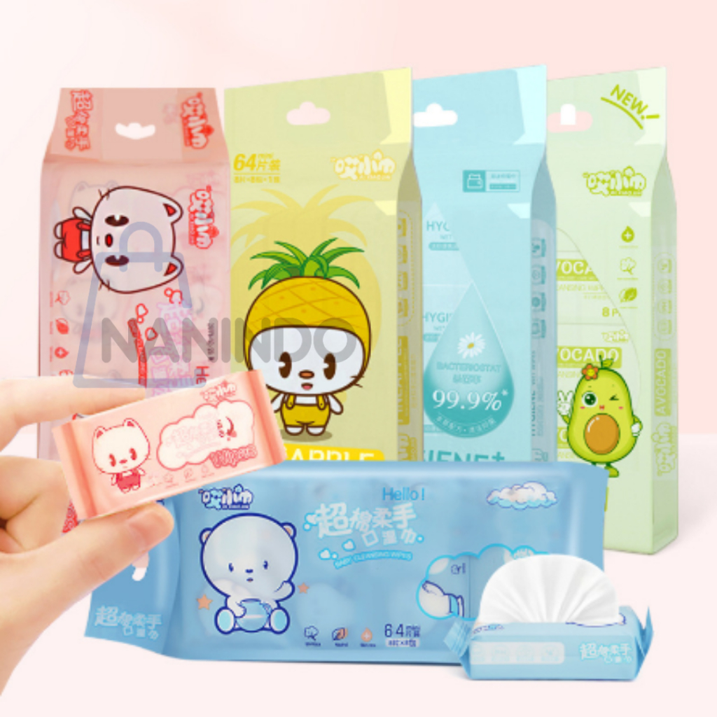 Jual 8 in 1 Tissue basah mini /Tissue basah lucu wet wipes | Shopee ...