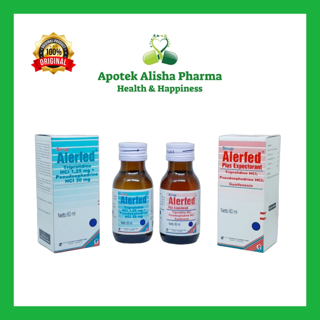 Jual Alerfed Sirup Biru / Alerved Plus Ekspektoran Syrup Merah 60ml ...