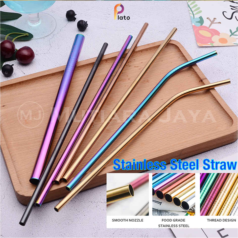 Jual Plato Sedotan Stainless Steel Sedotan Minum Besi Stainles | Shopee ...
