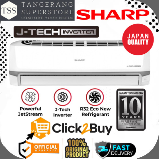Jual SHARP AC 1/2 PK INVERTER AH-X6ZY X6BEY AH X6 ZY SUPER LOW WATT AC ...