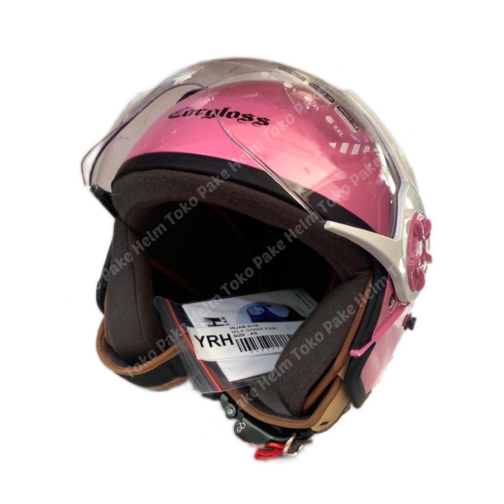 Jual Helm cargloss hijab retro original half face | Shopee Indonesia