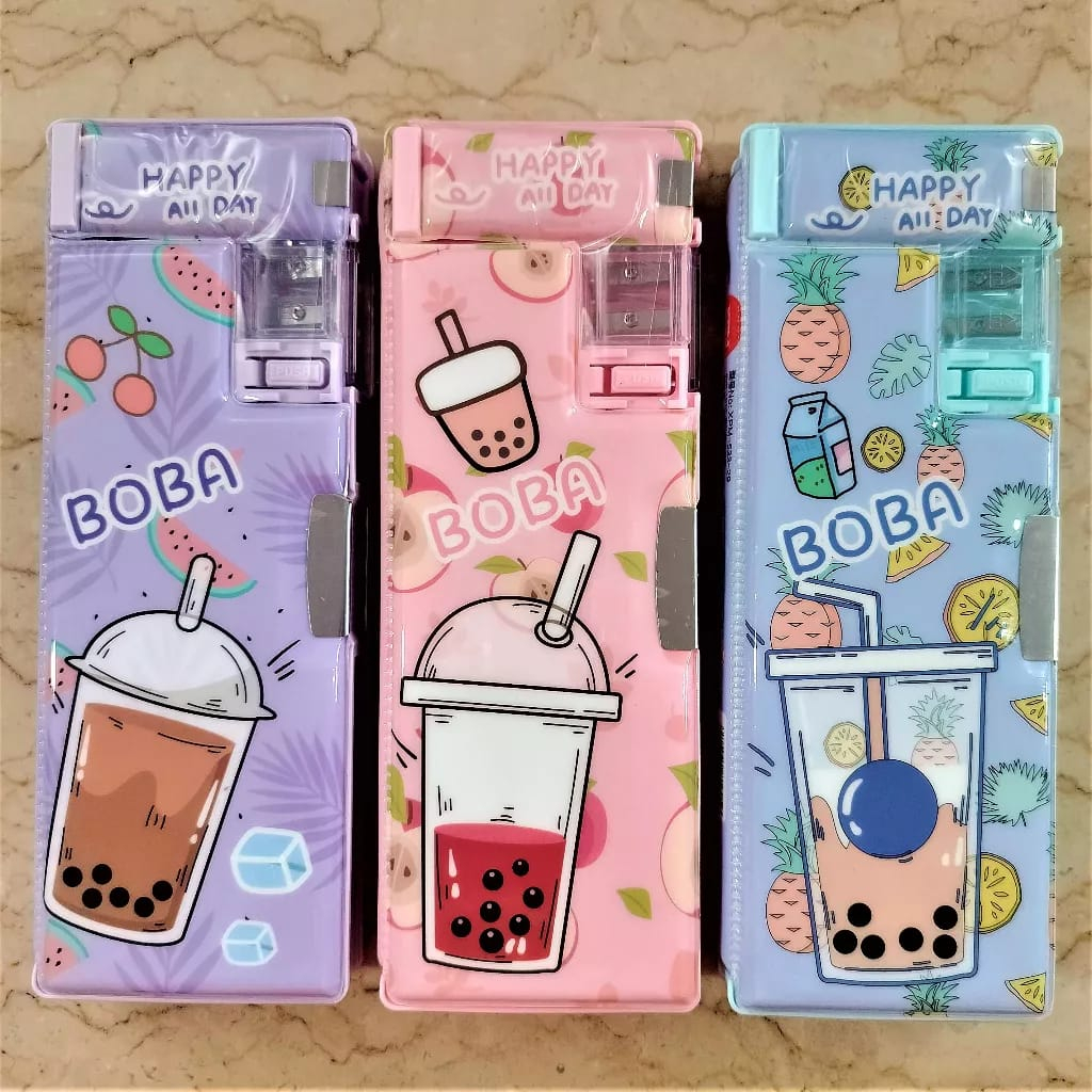 Jual MATAHARI GROSIR - Kotak Pensil BOBA Magnet 2 Sisi + Rautan Pensil ...