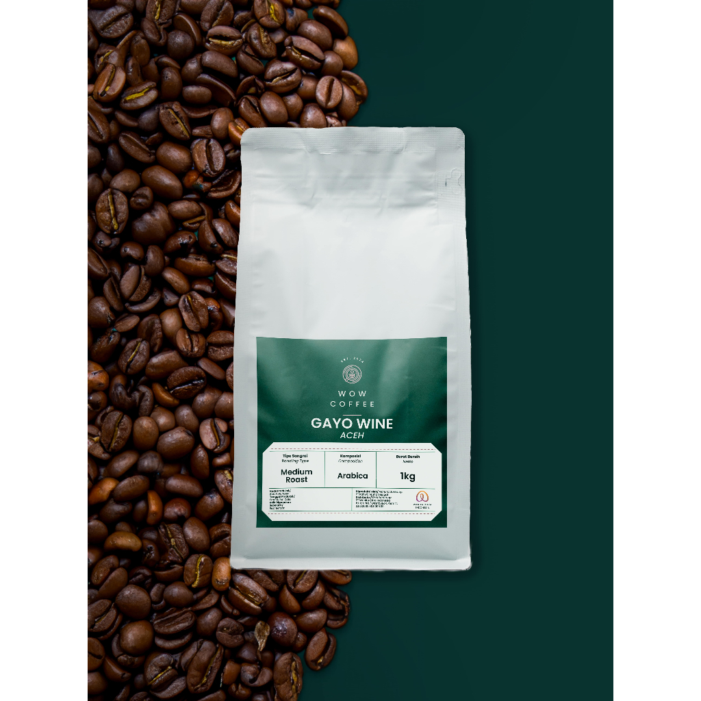 Jual Wow coffee 1Kg Biji Kopi Premium Arabica Gayo Wine Coffee Roasted ...