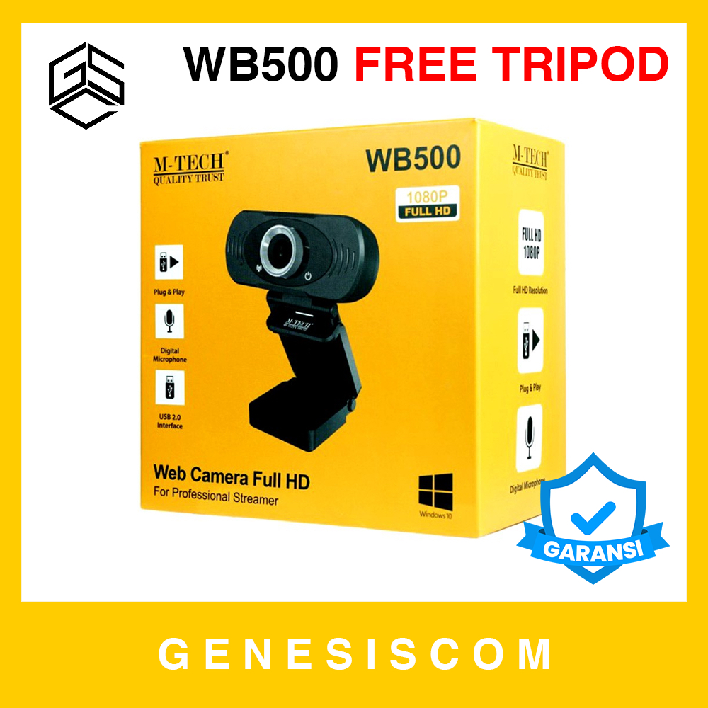 Jual Webcam MTECH WB500 1080p Full HD Web Cam Camera Mic Microphone ...
