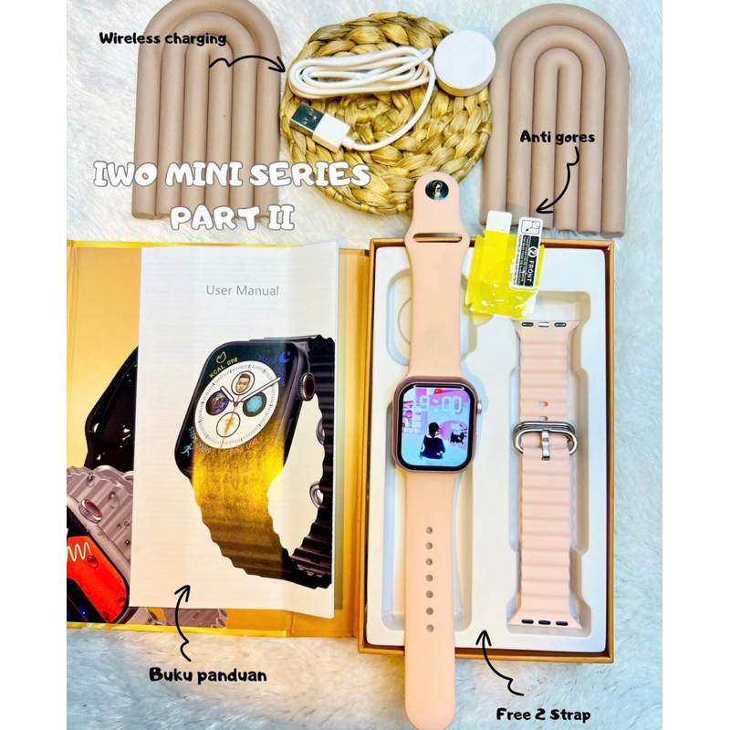 Jual SMARTWATCH IWO MINI PINK SERIES PART 2 SIZE 38/40MM | Shopee Indonesia