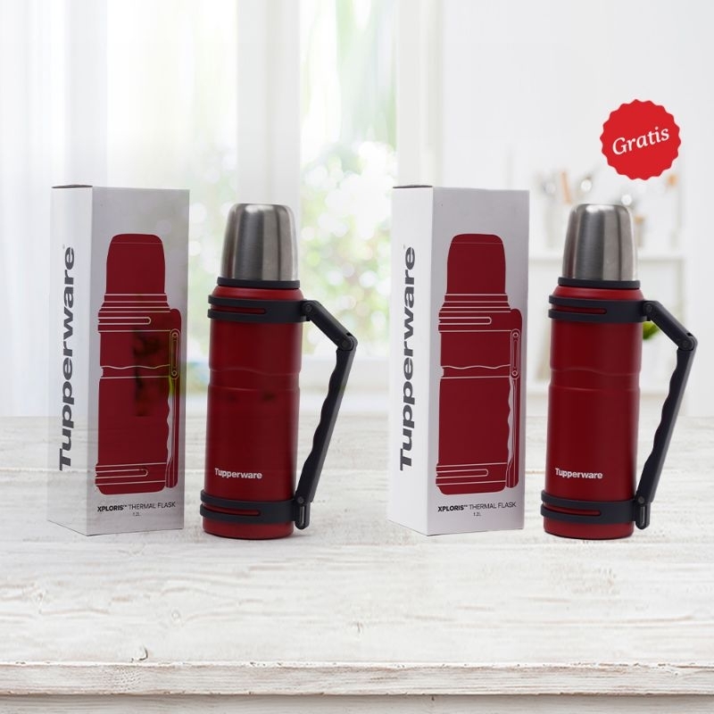Jual xploris termos tupperware 1.2L (bisa untuk panas dan dingin ...