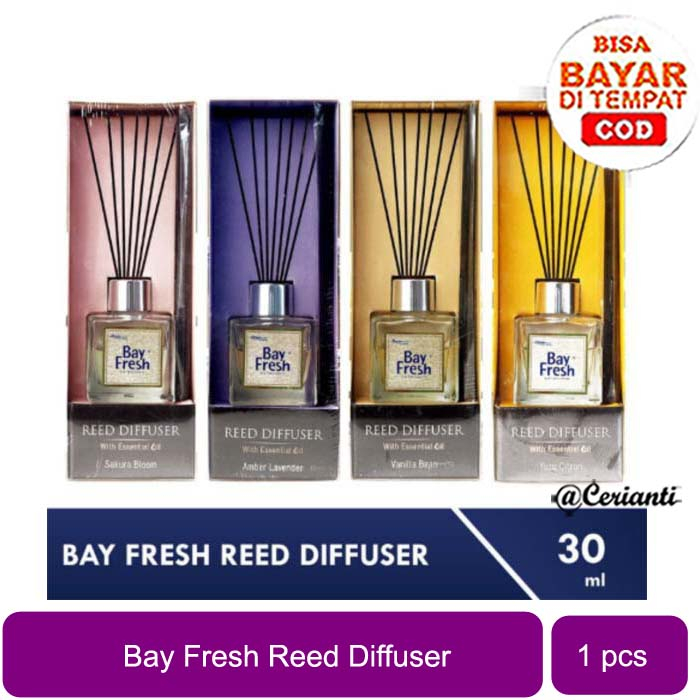 Jual BAYFRESH Reed Diffuser Reguler Amber Lavender 30 ml With Essential ...