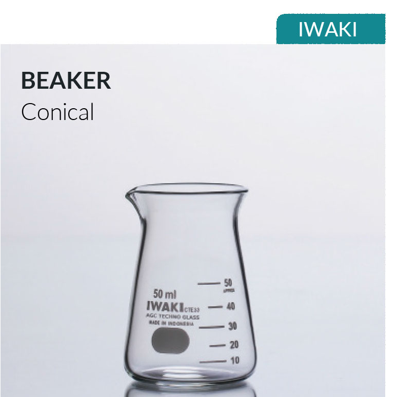 Jual BEAKER GLASS 500mL CONICAL Ø97x H150mn Gelas Kimia IWAKI | Shopee ...