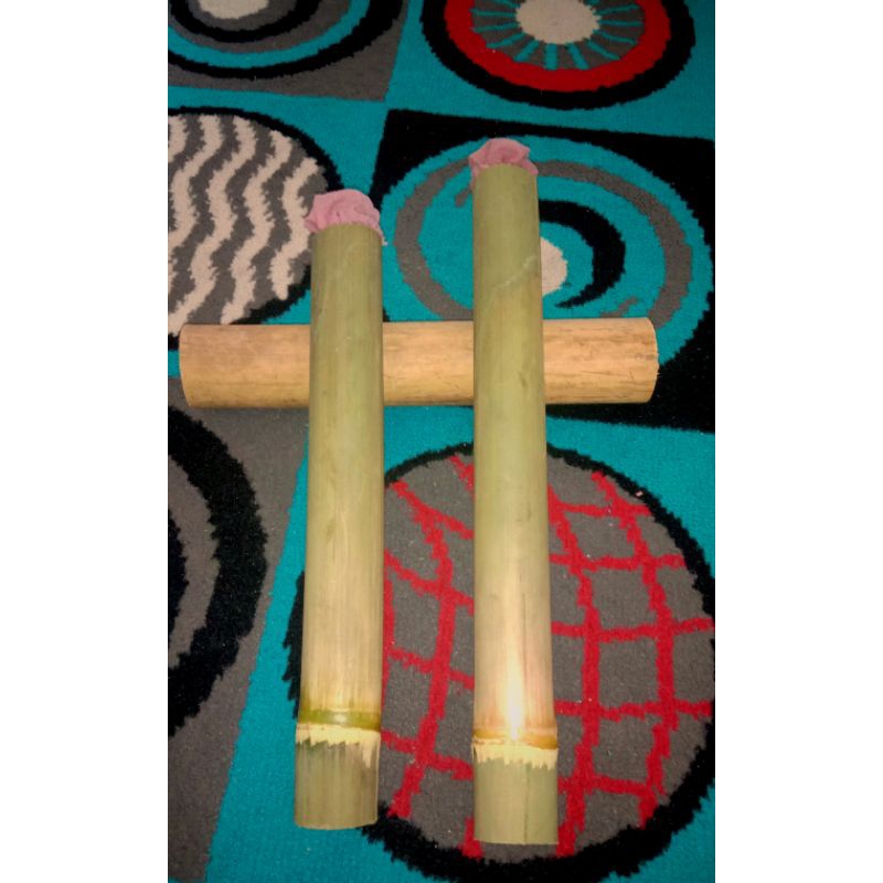 Jual Obor Bambu Sudah Ada Sumu Murah Meriah Ukuran Panjang 75 Cm ...