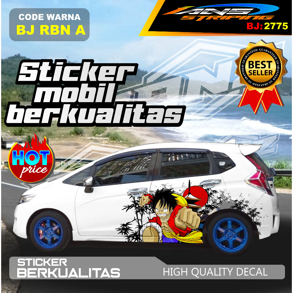 Jual STIKER VARIASI MOBIL JAZZ, BRIO, SIGRA, YARIS, SWIFT-STIKER DECAL ...