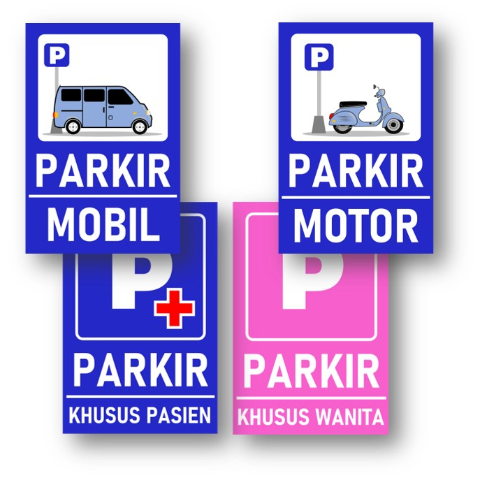 Jual Stiker Parkir Motor | Stiker Parkir Mobil | Stiker Parkir Ukuran ...