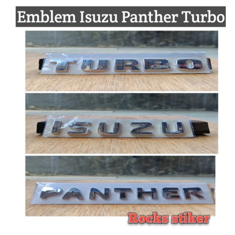 Jual Emblem Isuzu Panther Turbo 2.5i direct satu set/ Emblem Turbo ...