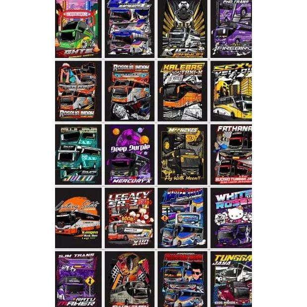 Jual Sticker Bus Telolet 1 lembar isi15pcs | Shopee Indonesia