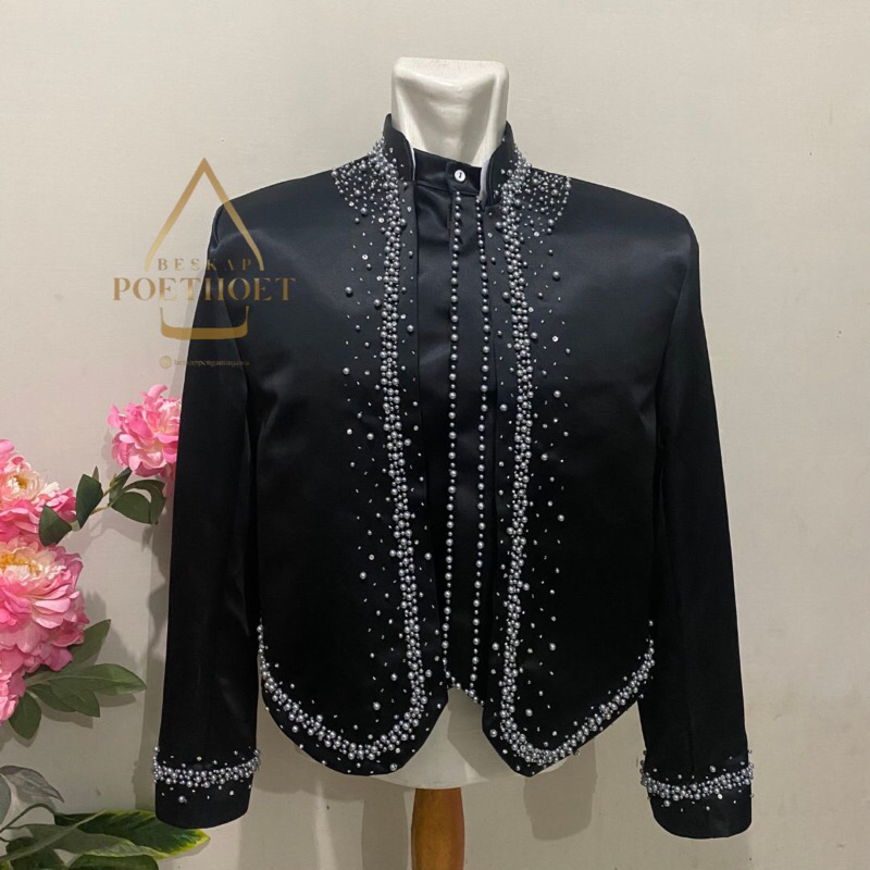 Jual beskap pengantin adat Jawa Solo bridal hitam payet Silver simple ...