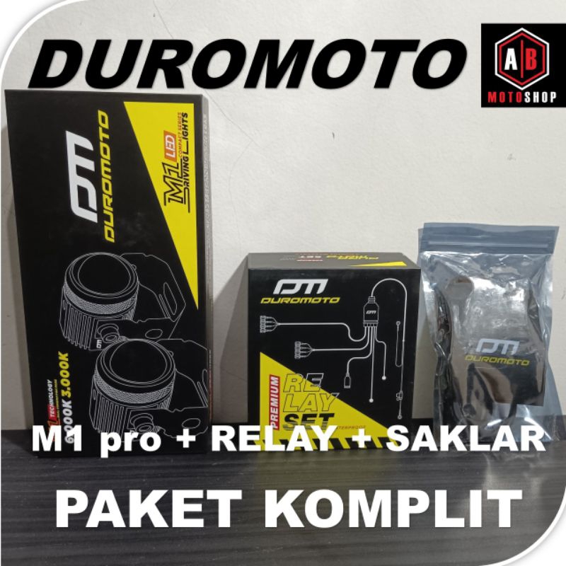Jual Paket komplit duromoto m1 pro + relay set + saklar duromoto ...