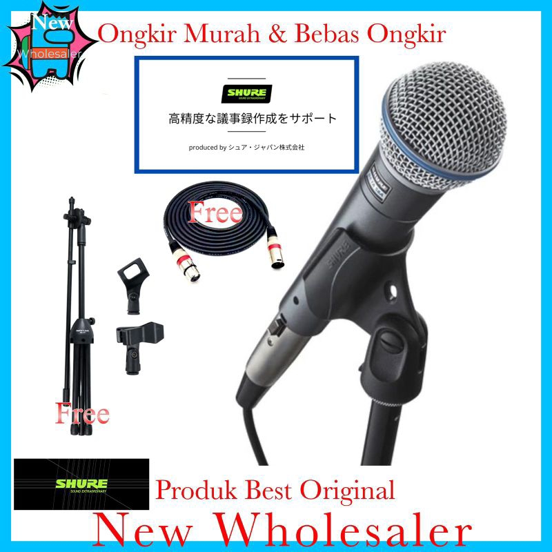 Jual Mic Kabel Shuree Beta58A Original Japan BETA 58 A Vocal Asli | Shopee Indonesia