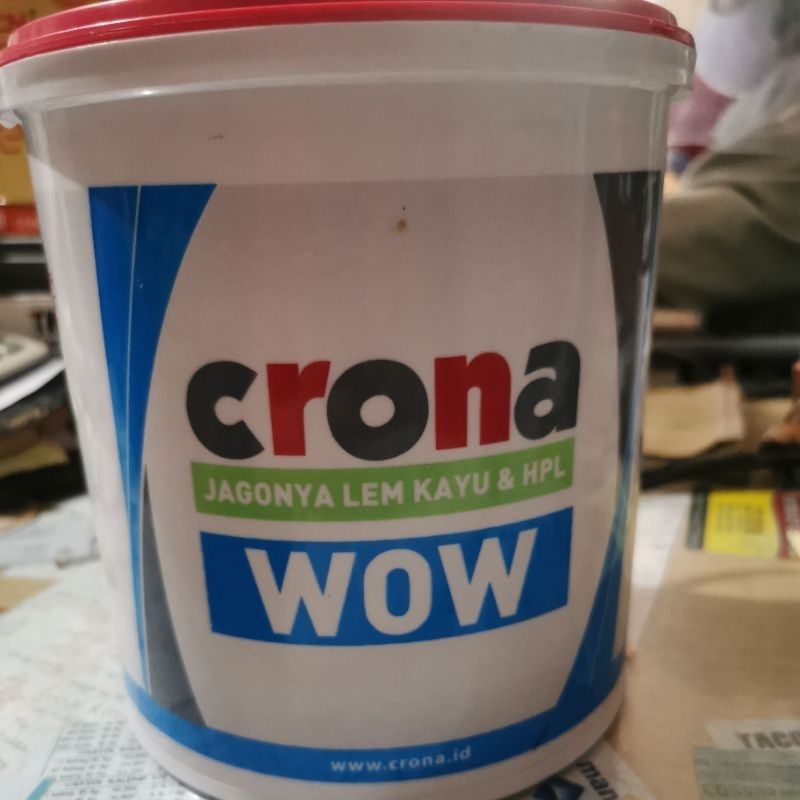 Jual Lem putih Crona WOW untuk lem hpl dan pvc sheet dan vinyl lantai ...