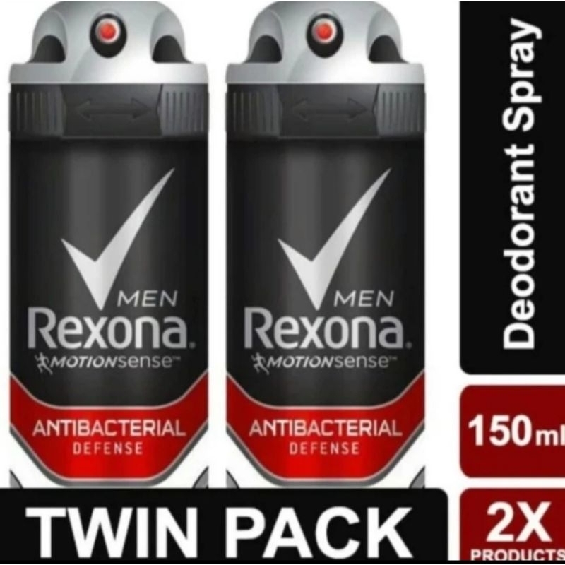 Jual Rexona Men Anti Perspirant Antibact Defence 150ml - Twin Pack ...