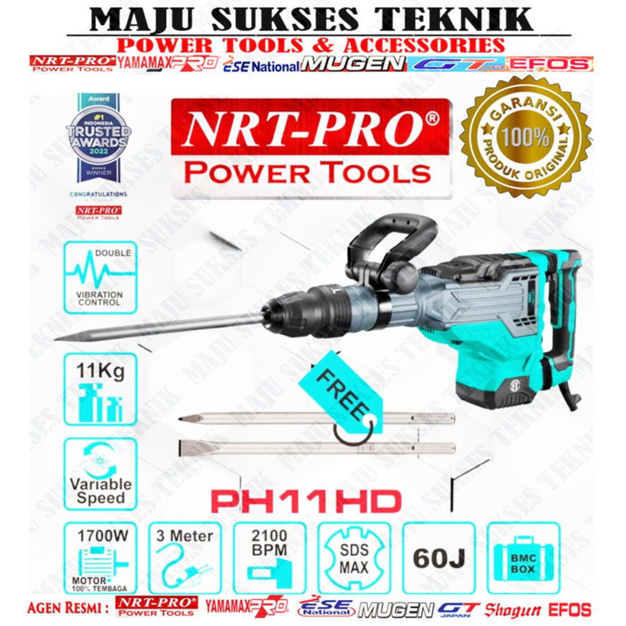 Jual NRT PRO PH 11 HD Mesin Bor Bobok Beton Aspal Jalan Tembok Jack Hammer Demolition Drill PH11 ...