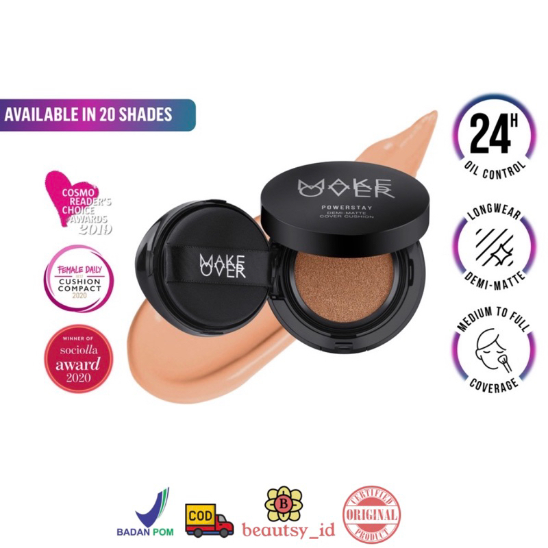 Jual Make Over Powerstay Demi-Matte Cover Cushion Original BPOM COD ...
